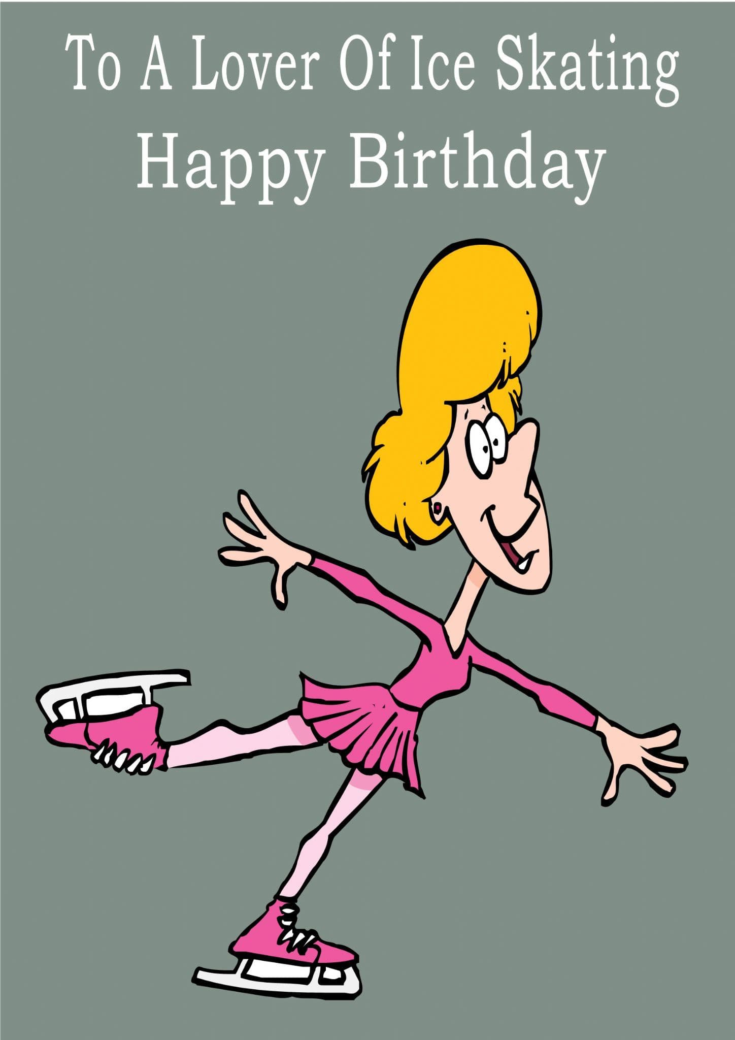 Ice Skating Birthday Quotes Ice Skates Personalised Birthday Card 632