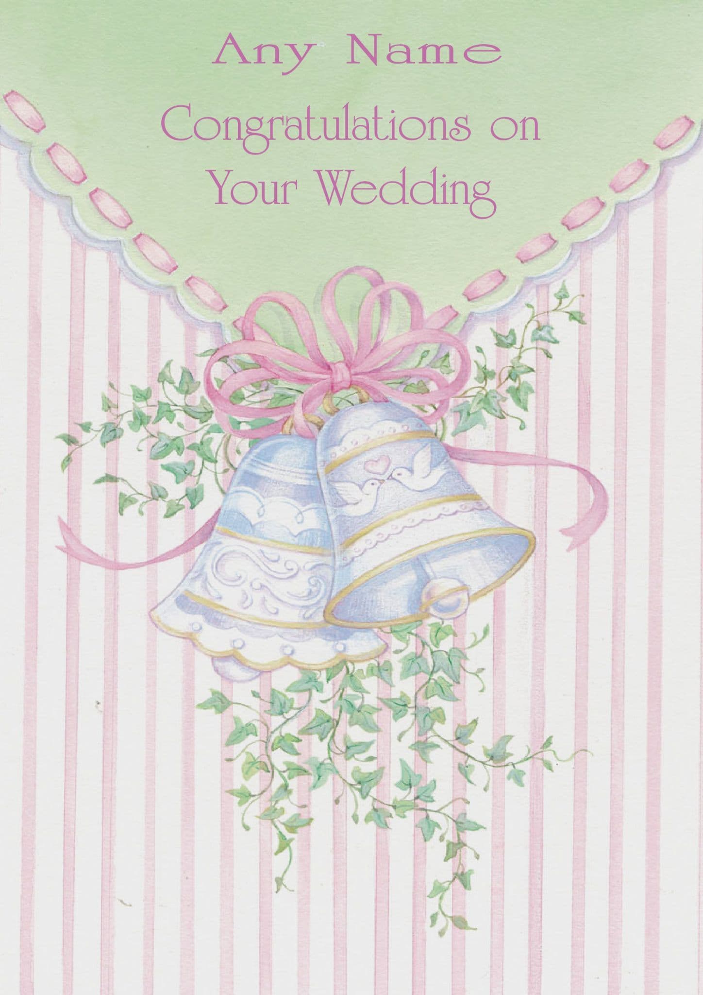 Real Wedding Bells And Doves Two Gold Wedding Rings, Flowers And A