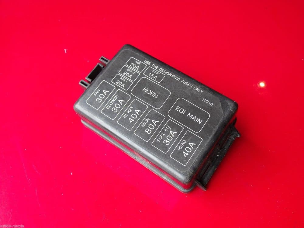MAZDA MX5 EUNOS MK2 1998 - 2005 FUSE BOX COVER - UNDER BONNET NC10