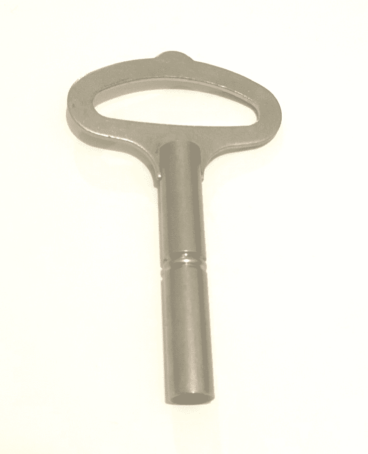 Steel Clock Key Traditional Style - 4 75mm