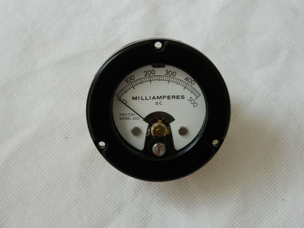0-500 DC mA Milliamperes Ammeter With Fixings A-10570 1R7D