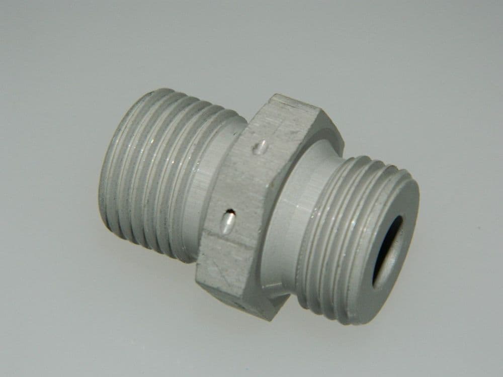1/2" BSP Double Ended Union Body Aluminium Adaptor 3/8" Pipe Part ...