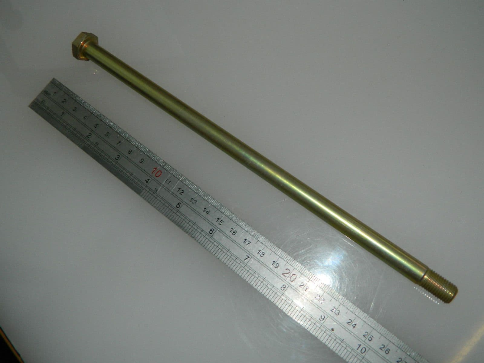 1 X 7/16" UNF Steel Bolt Dished Head Cadmium Plated Fastener Length 10 ...