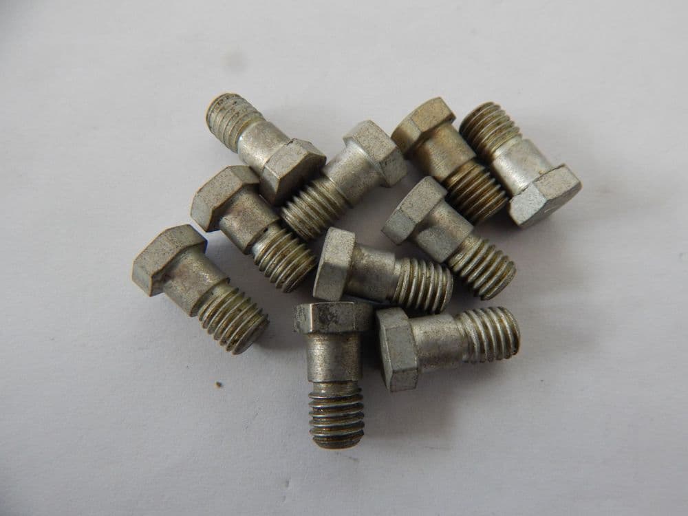 10 x 1/4" BSF Bolts Hex Head Shouldered Steel Length 15/32" V29