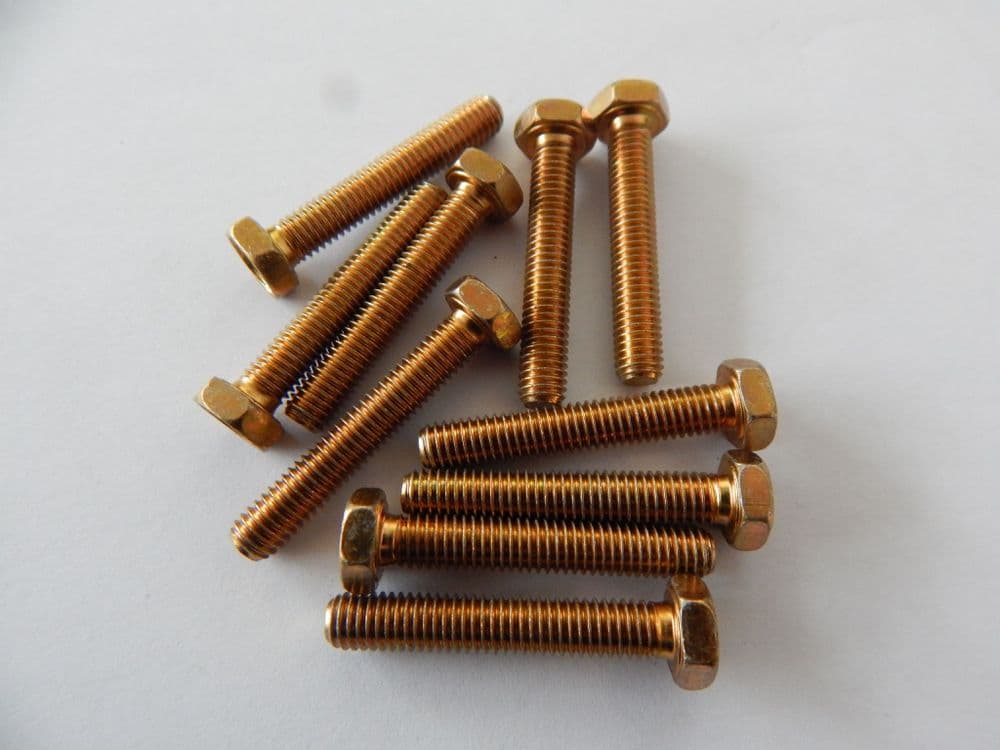10 x 10-32 UNF Hex Head Fully Threaded Machine Screws Length 1 1/8 ...