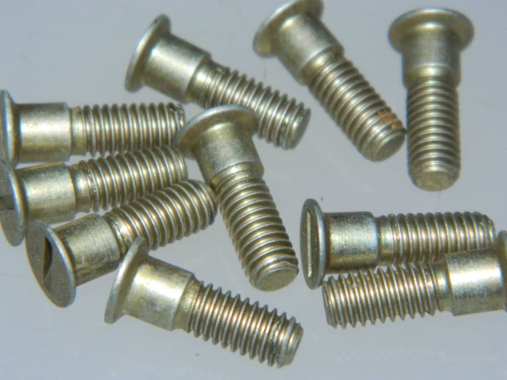 10 x 10-32 UNF Slotted Screw Flush Reduced Countersunk Head 5/8" Long P14