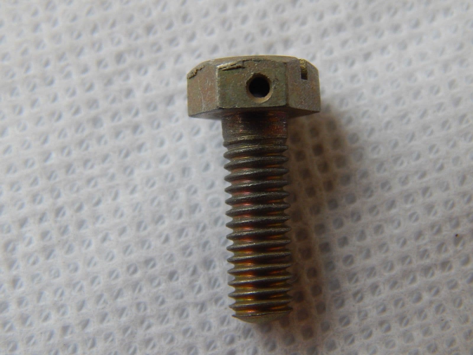 10 x 2BA Hex Head Bolts Slotted Drilled Head Steel Fastener Length 11/ ...