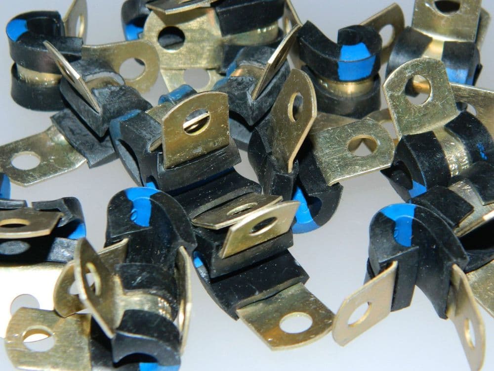 10 x 3/16" Loop Clamp Rubber Coated Aluminium Part MS21919WDG3 CN1B-5