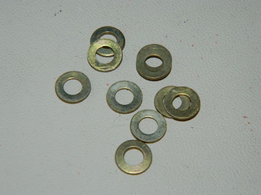 10 x 4BA Flat Washers Steel Inside Diam 3/16" Outside Diam 5/16" S6