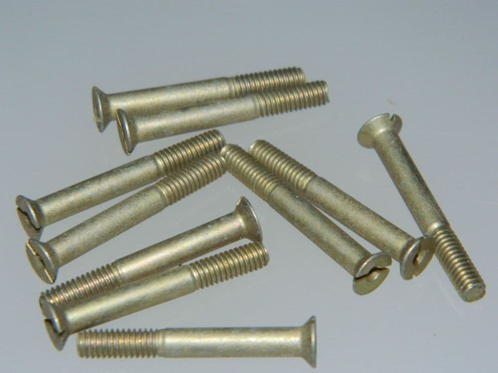 10 x 4BA Screws Cadmium Plated Steel CSK Slotted Length 1 1/8" AS1242-7B R2