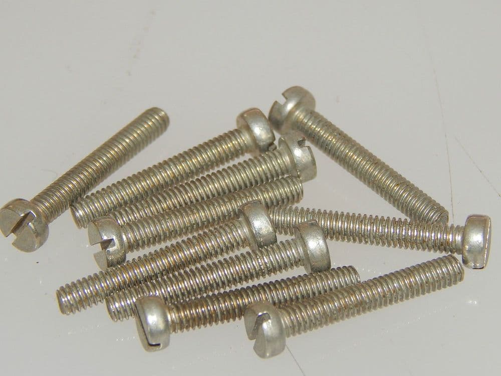 10 x 4BA Slotted Head Screws Non Magnetic Alloy Length 7/8" D4