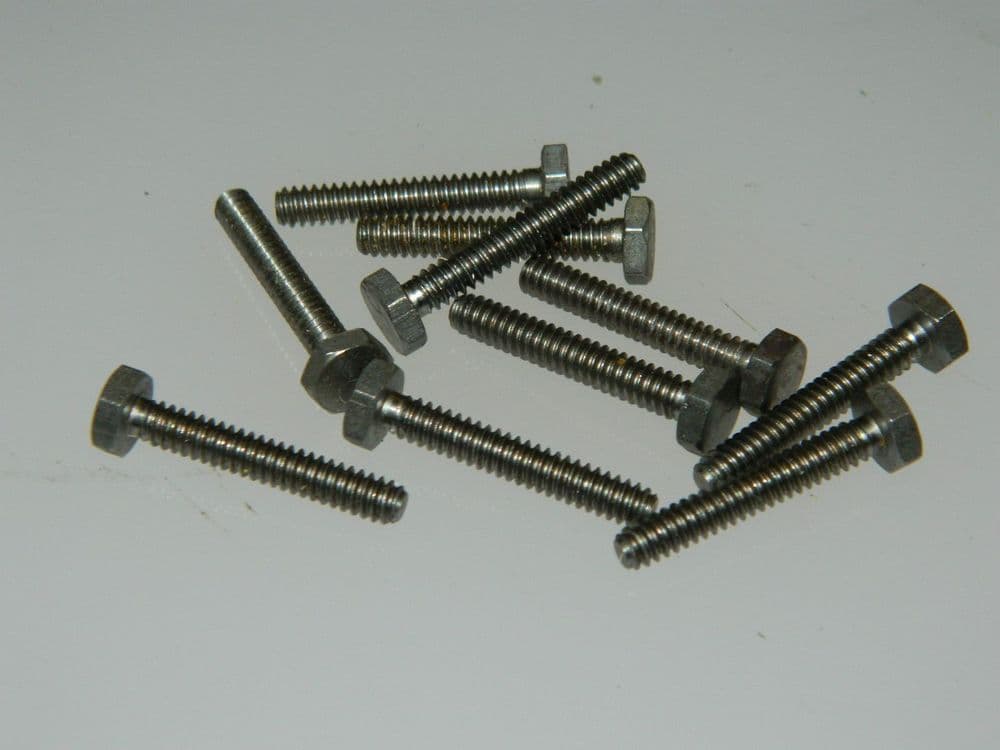 10 x 6-32 UNC Bolts Hex Head Fully Threaded Steel Length 13/16" A7
