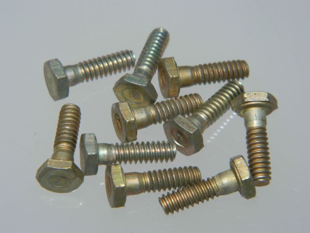 10 x 6-32 UNC Bolts Hex Head Steel Fastener Length 7/16" J15