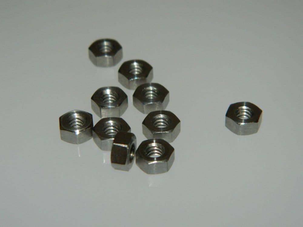 10 x 6-32 UNC Nuts Steel Thickness 1/8" E8