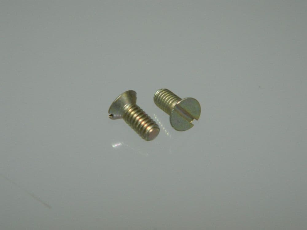 10 x 6BA Screws Countersunk Slotted Head Steel Length 1/4" E8