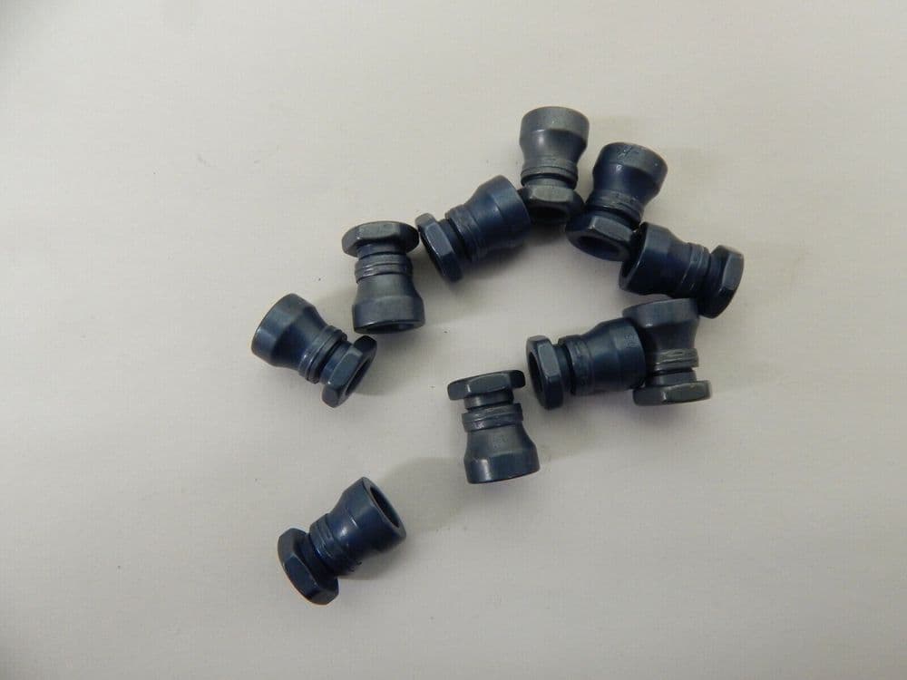 10 x Aircraft Hi-Lok Pin Rivet Collars M6 Thread 15 5mm Height Blue L3