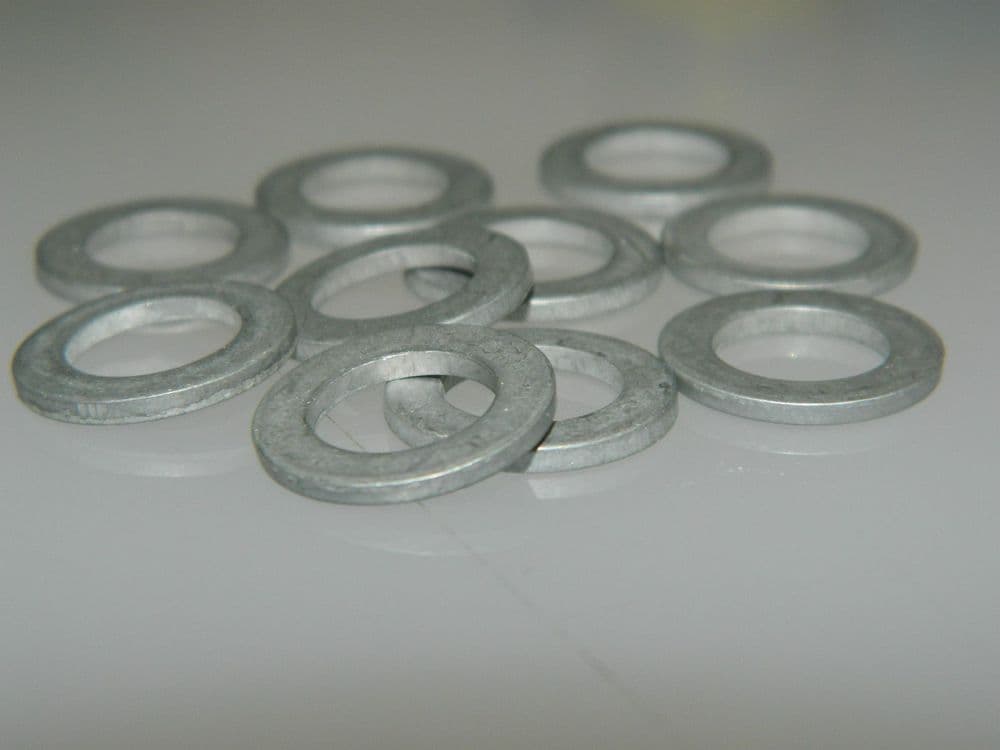 10 x Aluminium Flat Washers Inside Diameter 9 7mm G15