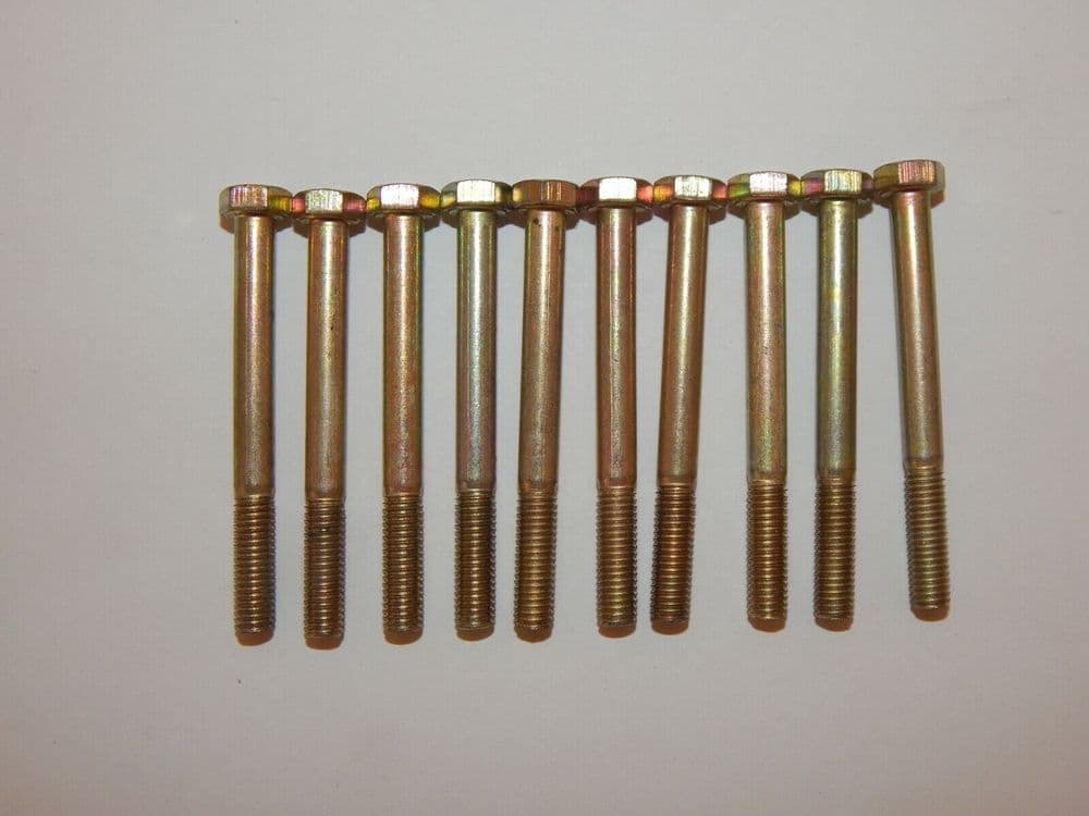 10 x Hex Head Steel Aircraft Bolts M5 Thread 50mm Fastener 33mm Grip L16