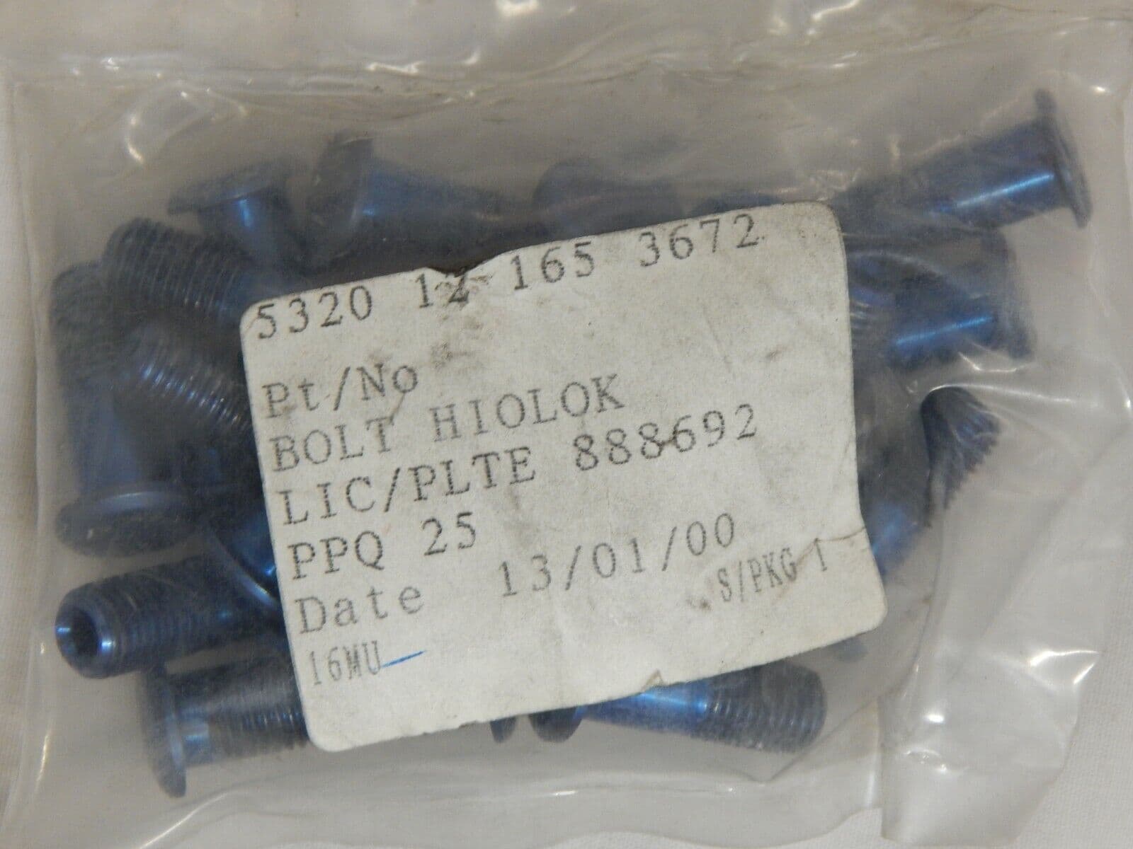 10 x Hi-Lok Aircraft Bolts M8-1 0 Thread 9mm Grip P/No LN29796-0809 GR3A-3