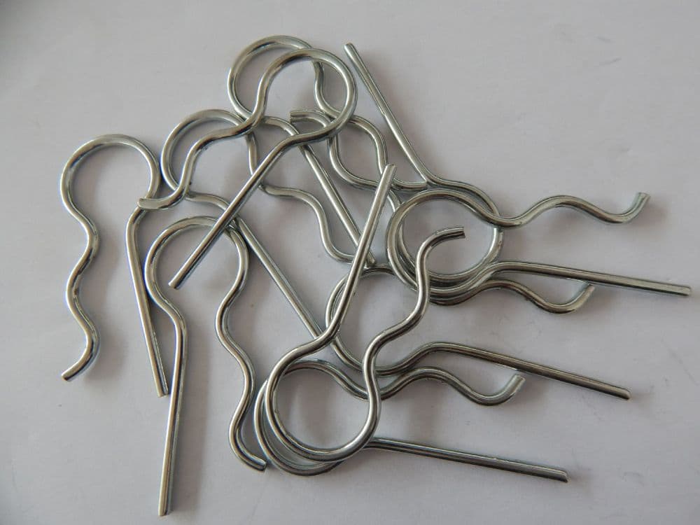 10 x Locking Pin Steel Total Length 63mm Diameter 3mm CN1D-2