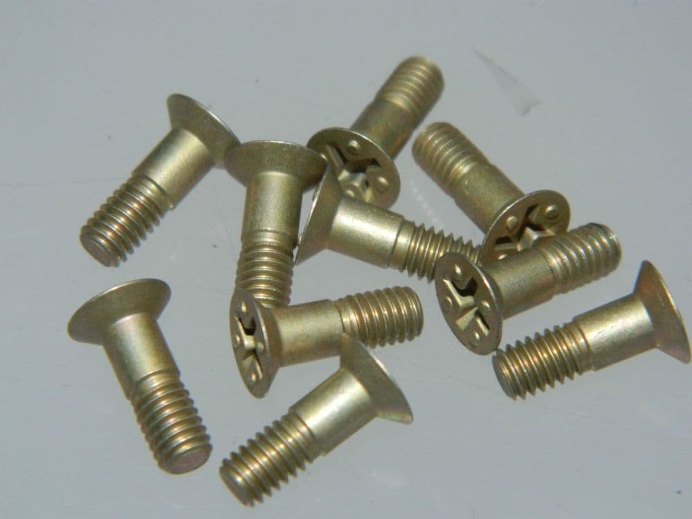 10 x M4 Screws CSK Cadmium Plated Steel 12 5mm Long Offset Cross Headed P5