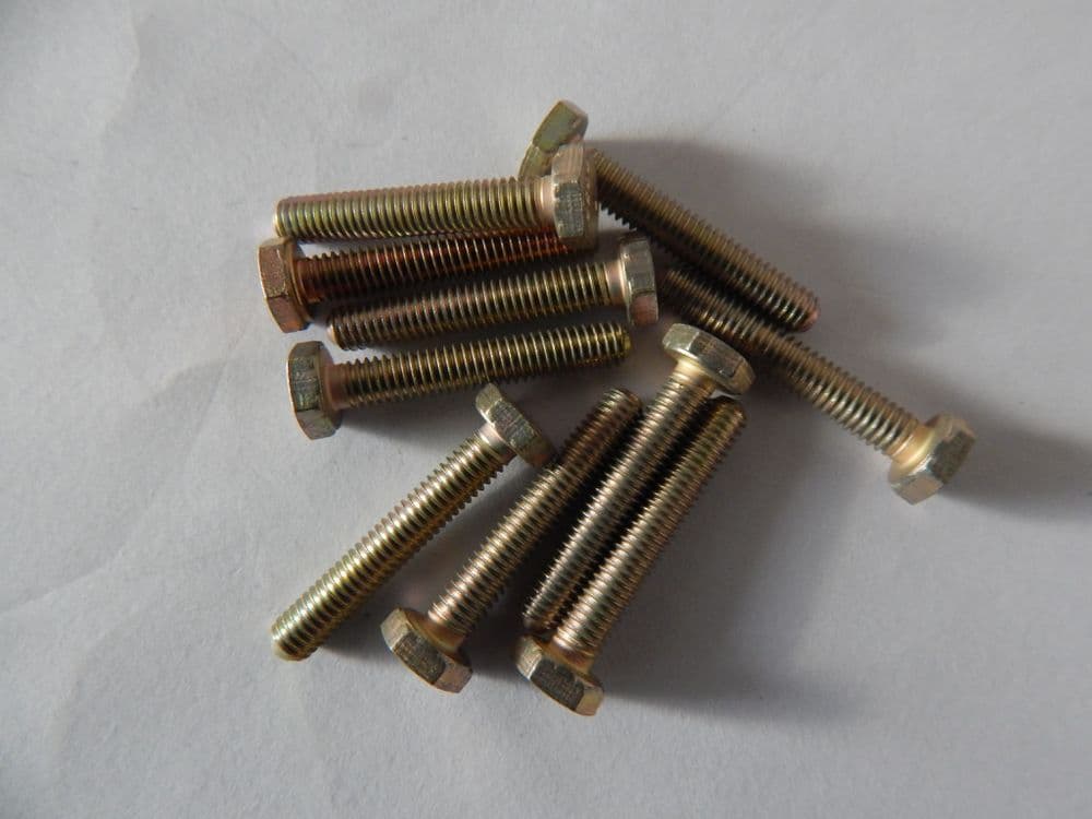 10 x M4 Screws Hex Head Metric Steel Fully Threaded Length 24mm Part ...