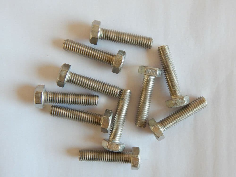 10 x M6 Hex Head Aircraft Screws Metric Stainless Steel 25mm Fastener G20