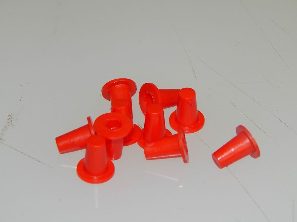 10 x Plastic Dust Cap Red Cover Inside Diameter 4 25mm Depth 10mm S4