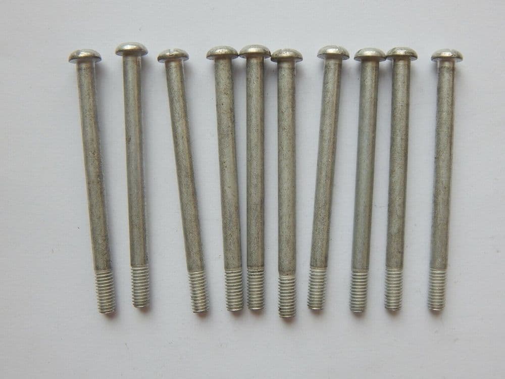 10 x Round Head Steel Aircraft Bolts 2BA Thread 2 1" Grip AS1246-21C B14