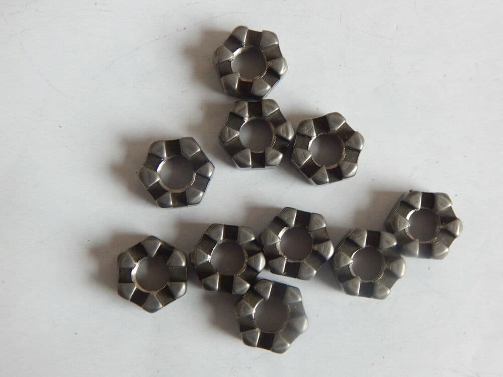 10 x Slotted Aircraft Nuts Stainless Steel 1/4& x22; UNF A105-ES D3