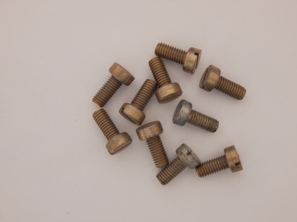 10 x Slotted Cheese Head Aircraft Screws M6 Thread Steel 13mm Fastener F5
