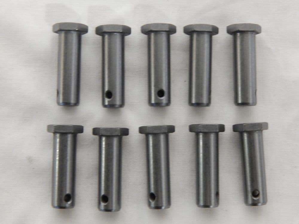 10 x Straight Headed Pins Hex Head Aircraft 8mm Diam JN0195-08025 GR2B-5