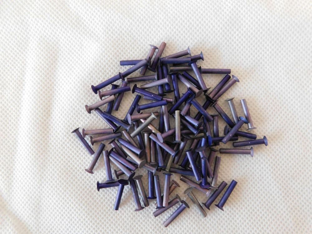 100 x 3/32" Violet CSK Light Alloy Countersunk Rivets Part AS2230-309 ...