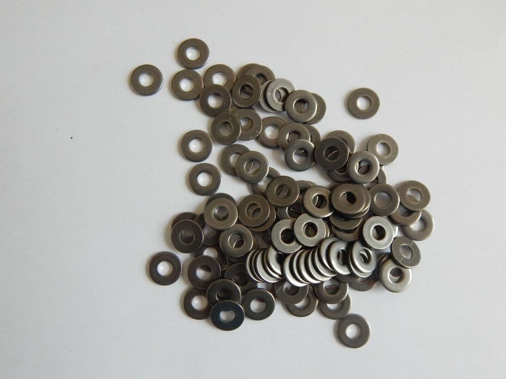 100 x Flat Steel Aircraft Washers Hole Diameter 0 16" J13