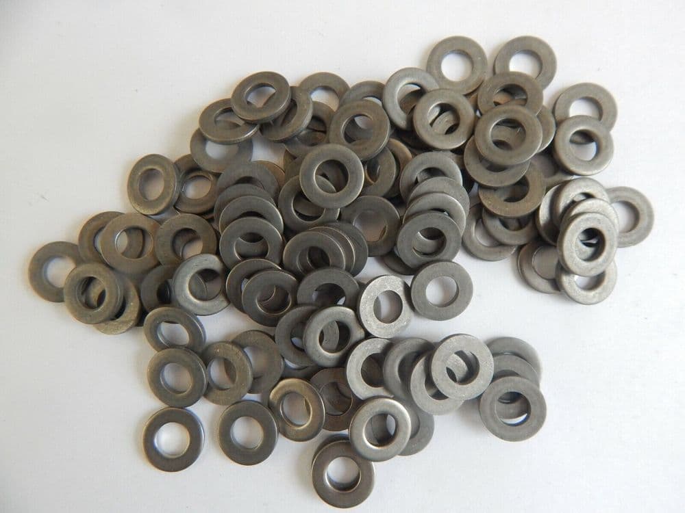 100 x Steel Aircraft Flat Washers 0 2" Hole Diam 0 05" Thick F6