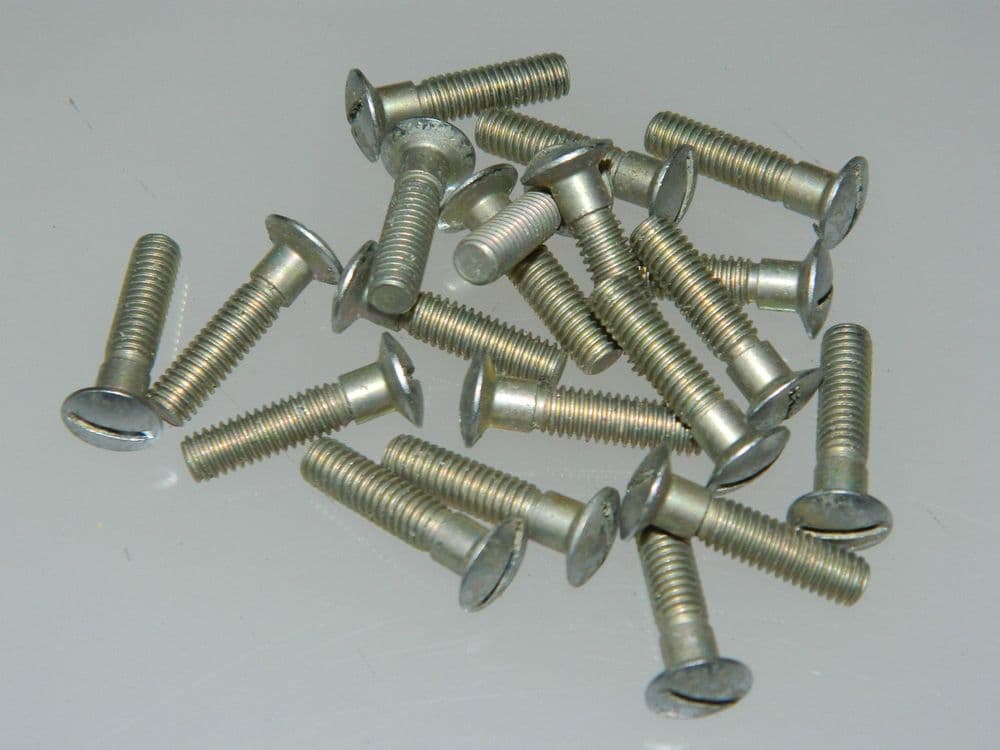 20 x 2BA Bolts CSK Raised Head Slotted Steel Length 7/8" Part DHS1220 ...