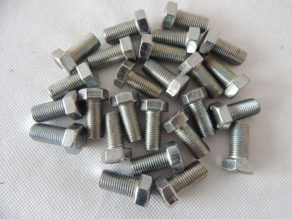 25 x 7/16" UNF Bolts Hex Head Steel Length 1 1/8" V3