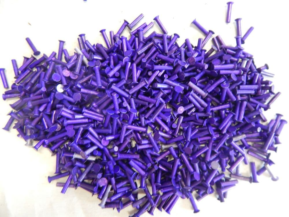 4oz Light Alloy Solid Aircraft Rivets Violet 90 CSK 3/32" Dia GR3B-7