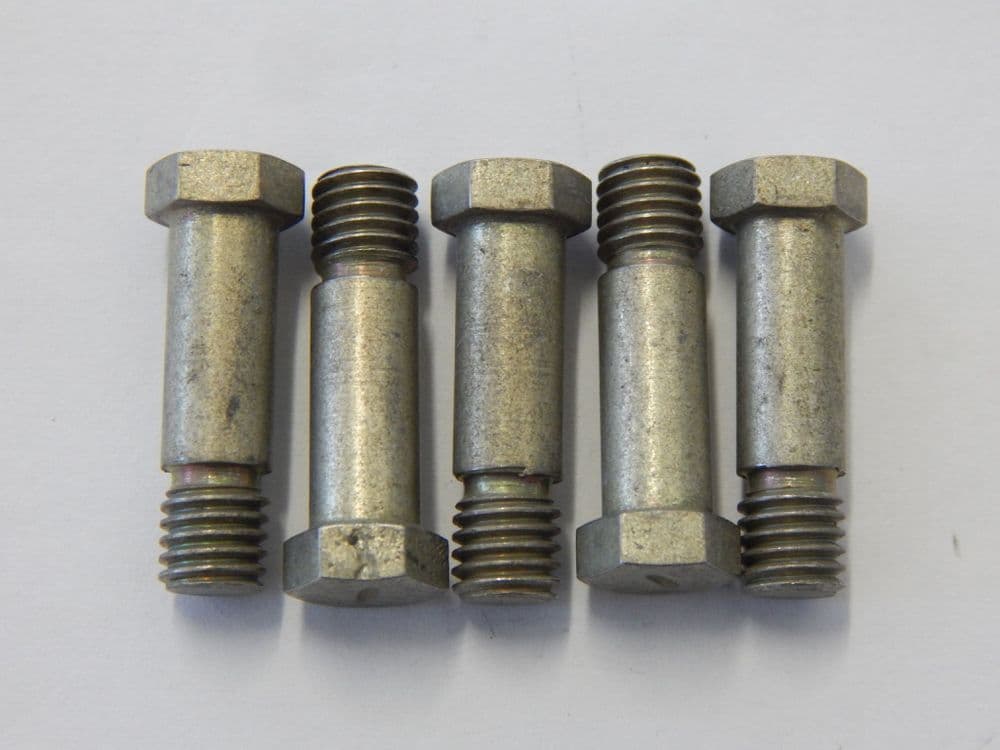 5 x 1/4" BSF Bolts Hex Head Shouldered Steel Length 27/32" Part DHS382 ...