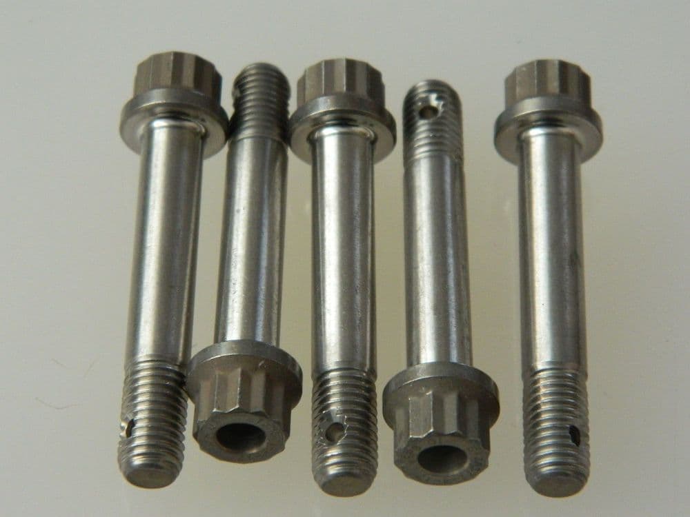 5 x 1/4" UNF Double Hex Head Bolts Length 1 1/2" Drilled Shank G6