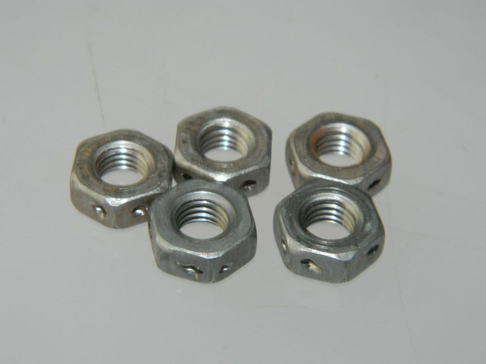 5 x 1/4" UNF Stainless Steel Drilled Hexagon Nuts NAS660 Alloy Steel N5