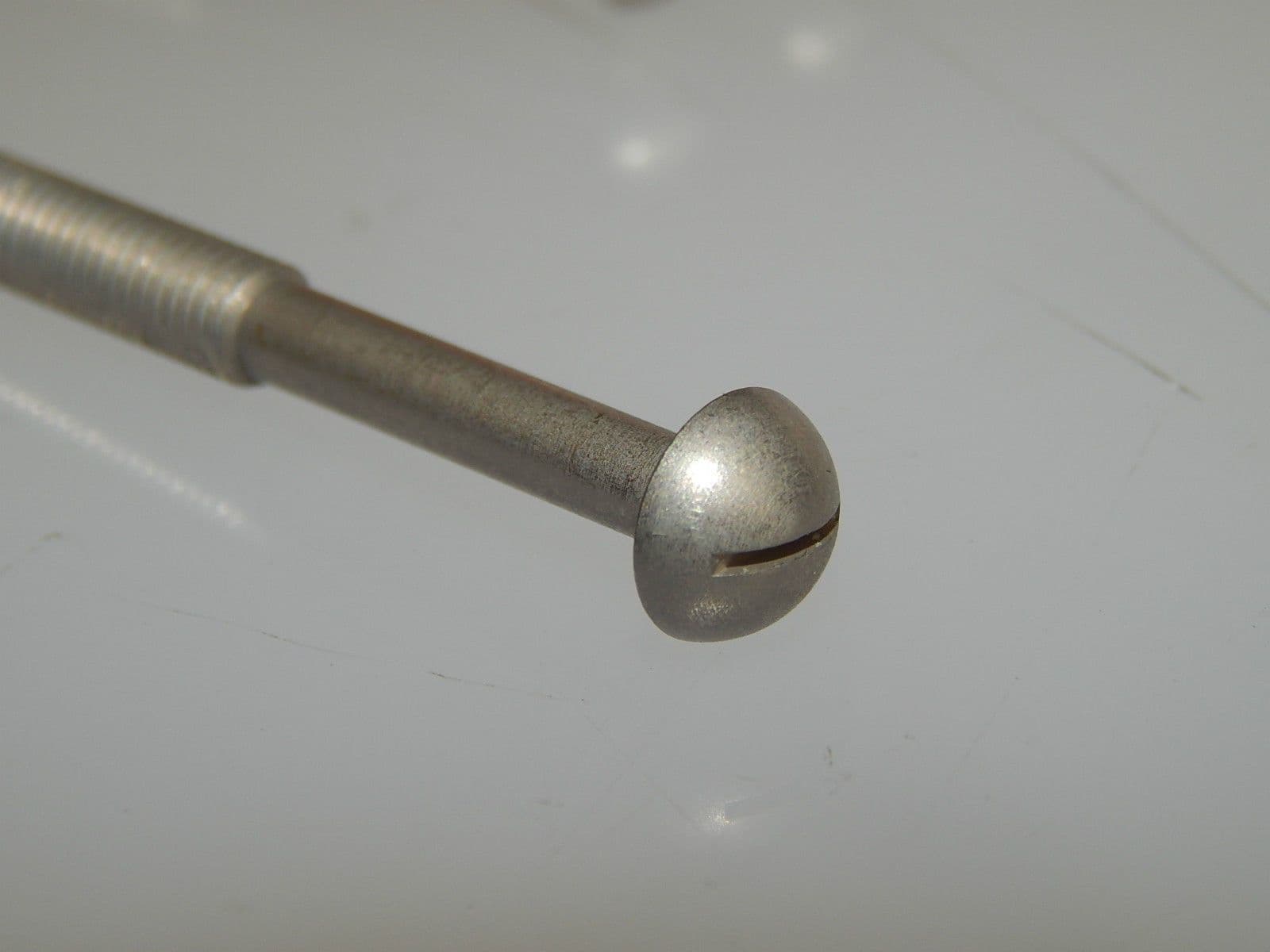 5 x 10-32 UNF Captive Screws Slotted Mushroom Head Steel Length 1 7/8" D1