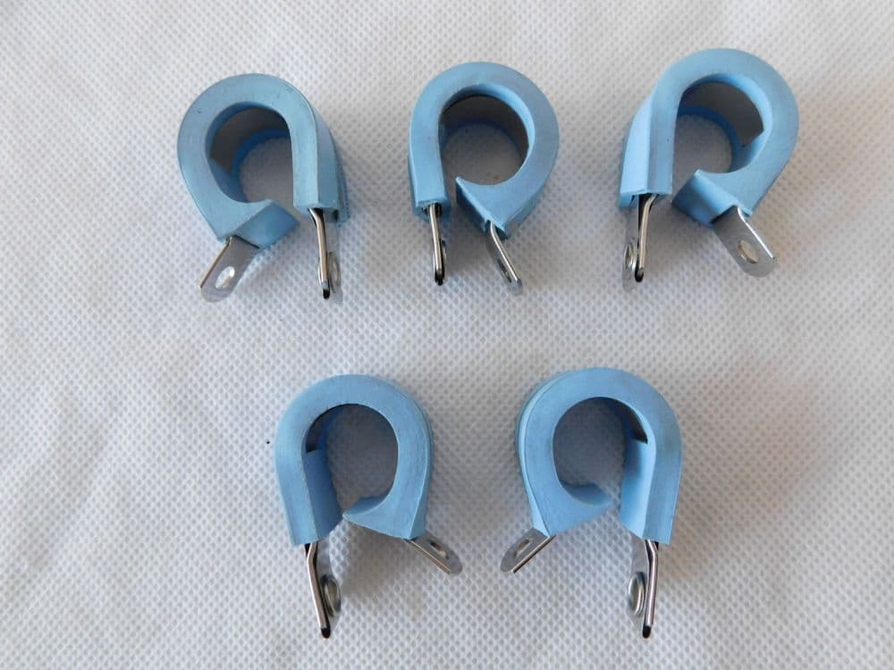 5 x 14mm Pipe P Clip Rubber Cushioned MPA47014HC10 CN1A-3