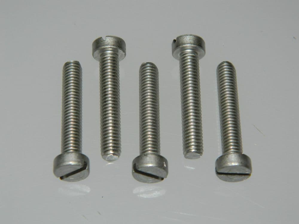 5 x 2BA Screws Slotted Cheese Head Stainless Steel Length 1" Part A35 ...