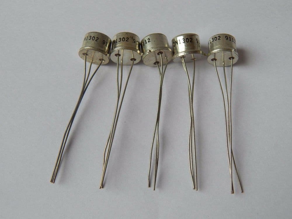 5 X 2N1302 Germanium Transistor NPN 0 15W 25V 0 3A TO5 3R1E EC60