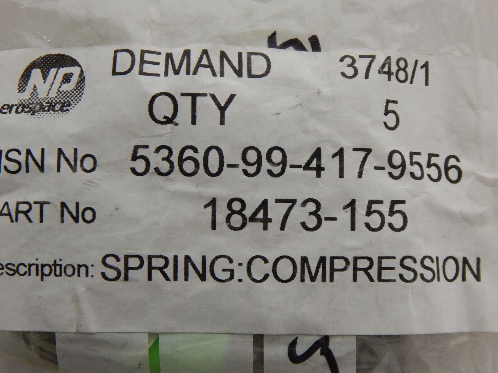 5 x Aircraft Helical Compression Springs Steel 3/4" Diameter 1" Long GR2B-5