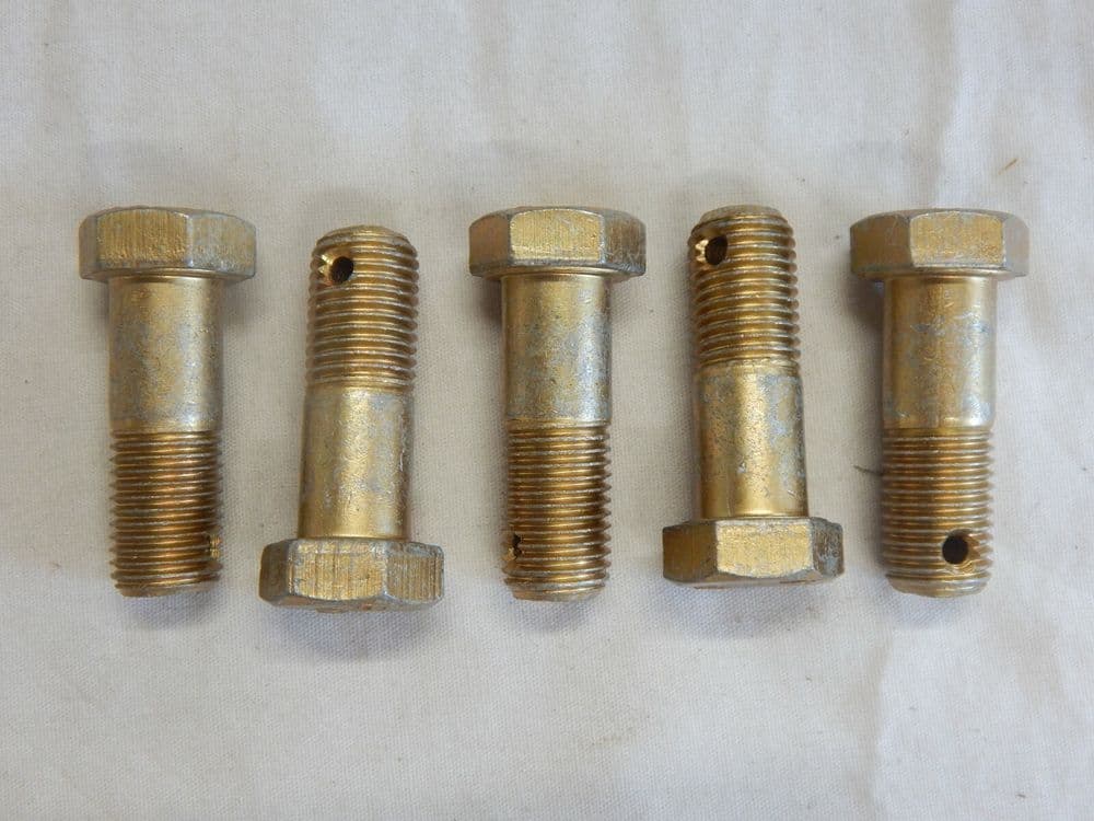 5 x Hex Head Drilled Aircraft Bolts 7/16" UNF 9/16" Grip AN7-11 GR3B-15