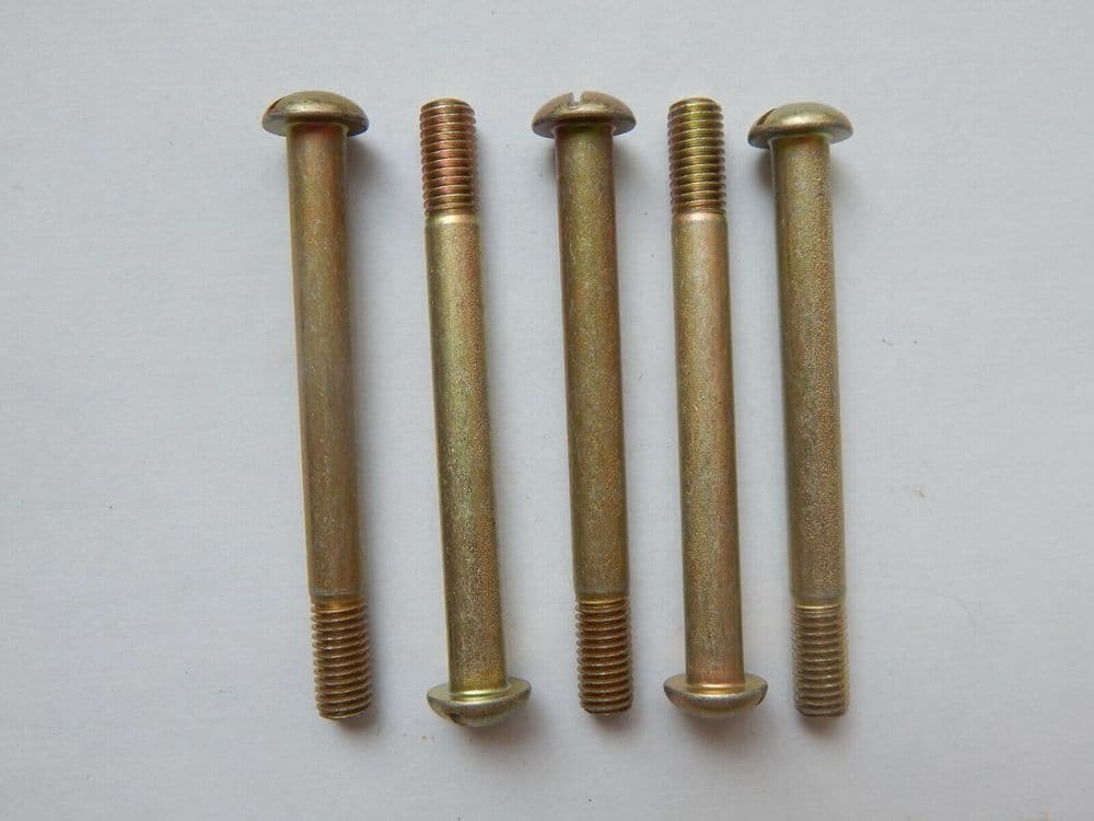 5 x Round Head Aircraft Bolts Slotted 1/4" BSF 2 0" Grip AS1246-20E B15