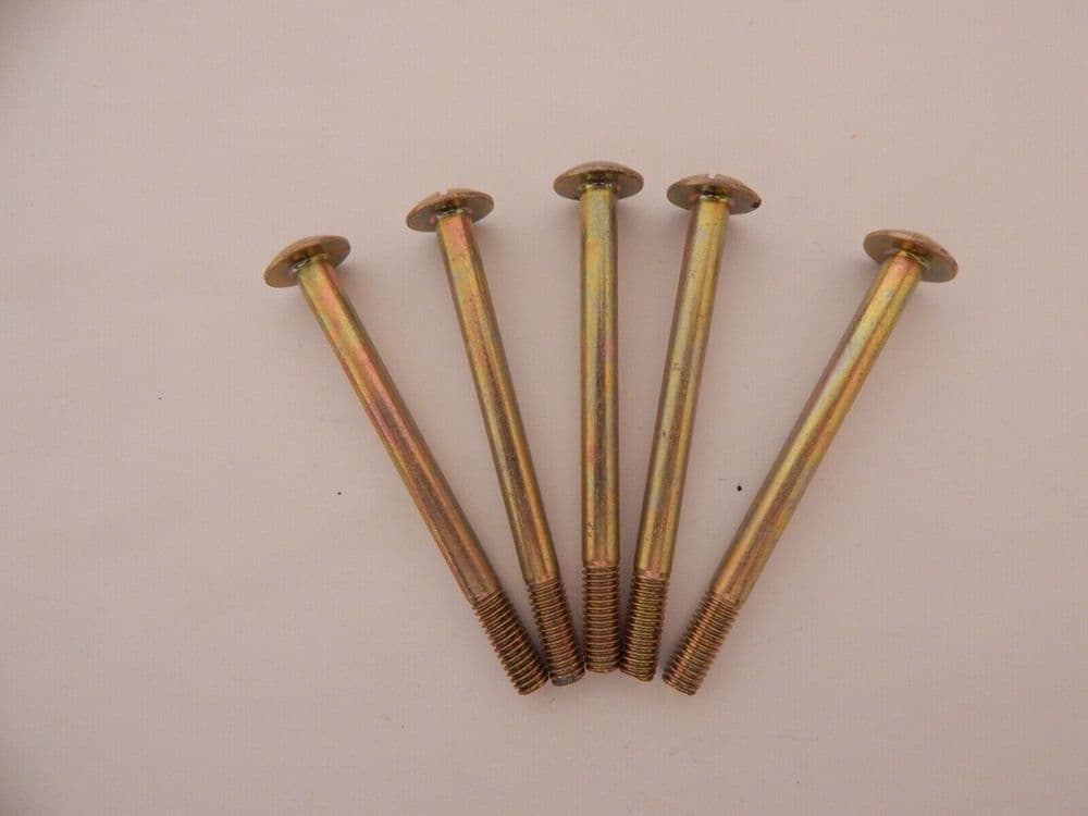 5 x Slotted Mushroom Head Steel Aircraft Bolts 2BA Thread AS1248-18C F5