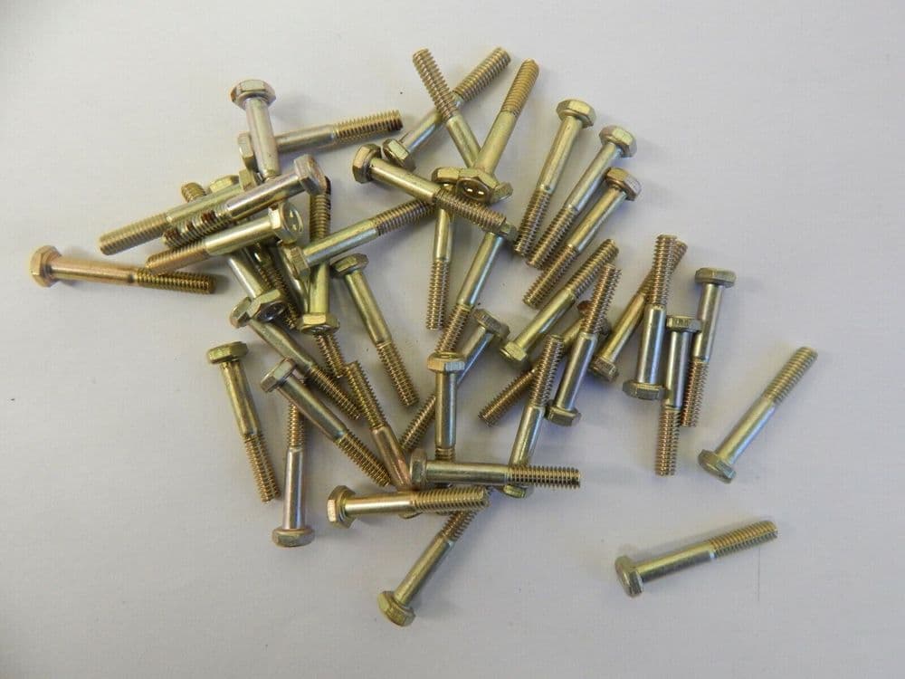 50 x Cadmium Plated Steel Aircraft Bolts 6BA Thread 3/4" Length A25-4A L8